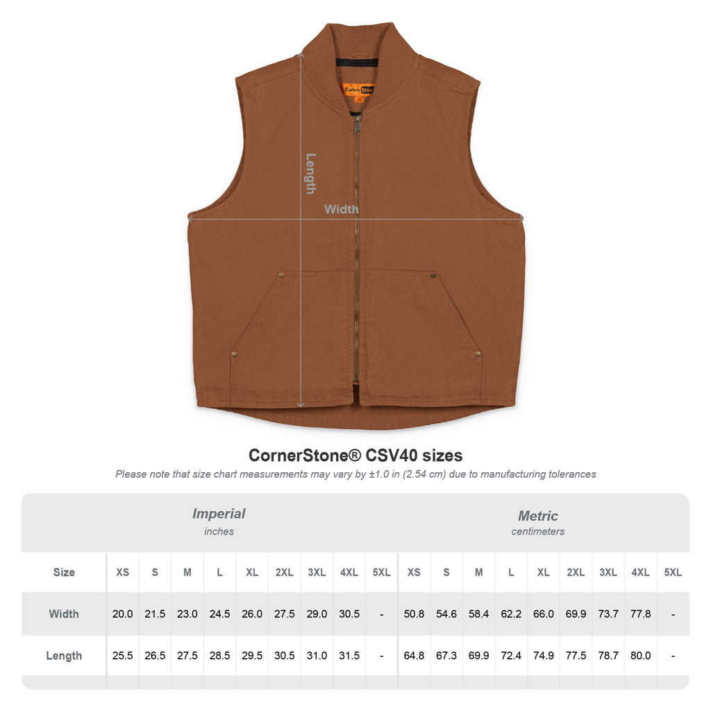 CornerStone® Washed Duck Cloth Vest (Embroidery) – PHFM Maintenance Bay